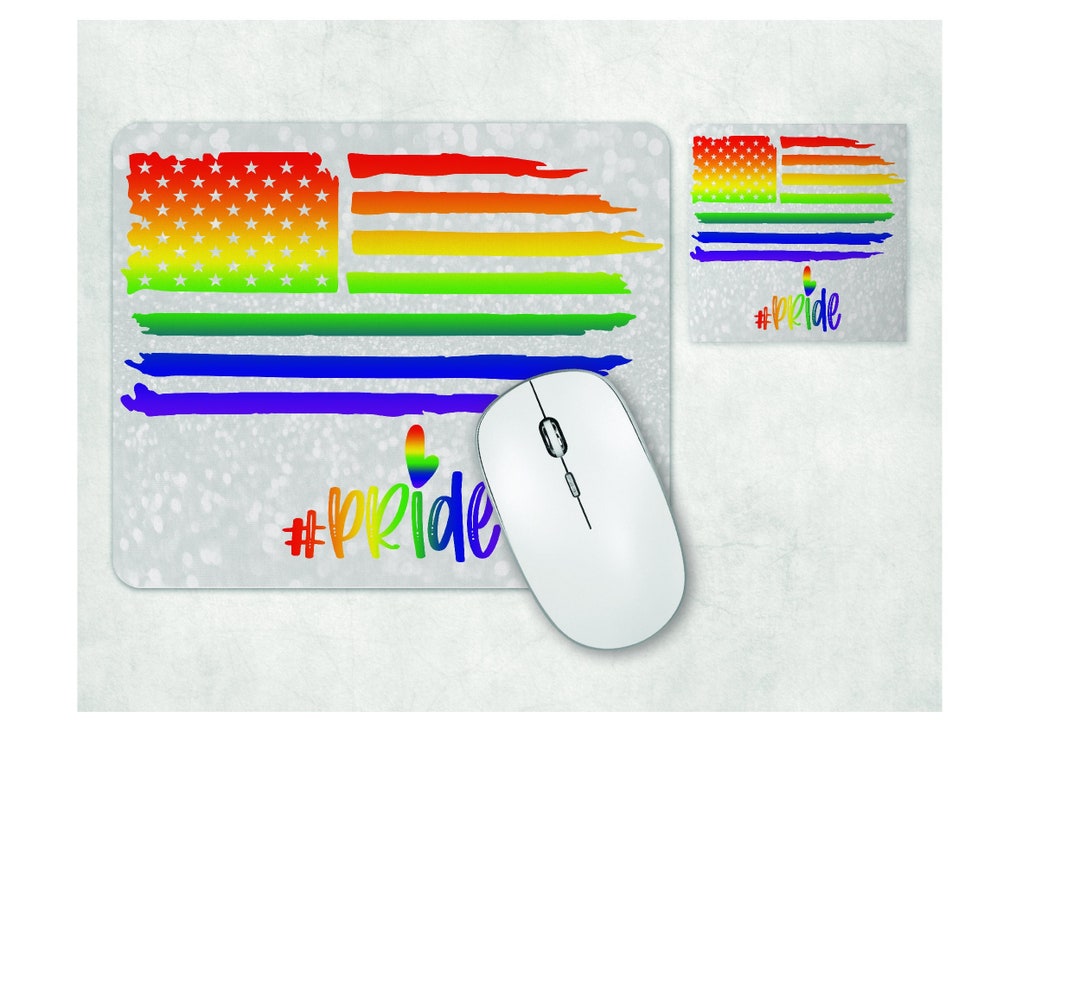 Pride - Rainbow Flag Mousepad and Coaster Set - Etsy