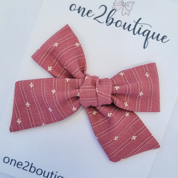 Mauve Hair Bow - Etsy