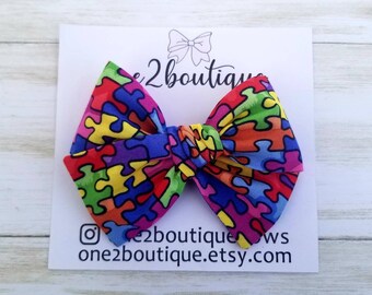 Autism Hair Bow | Etsy