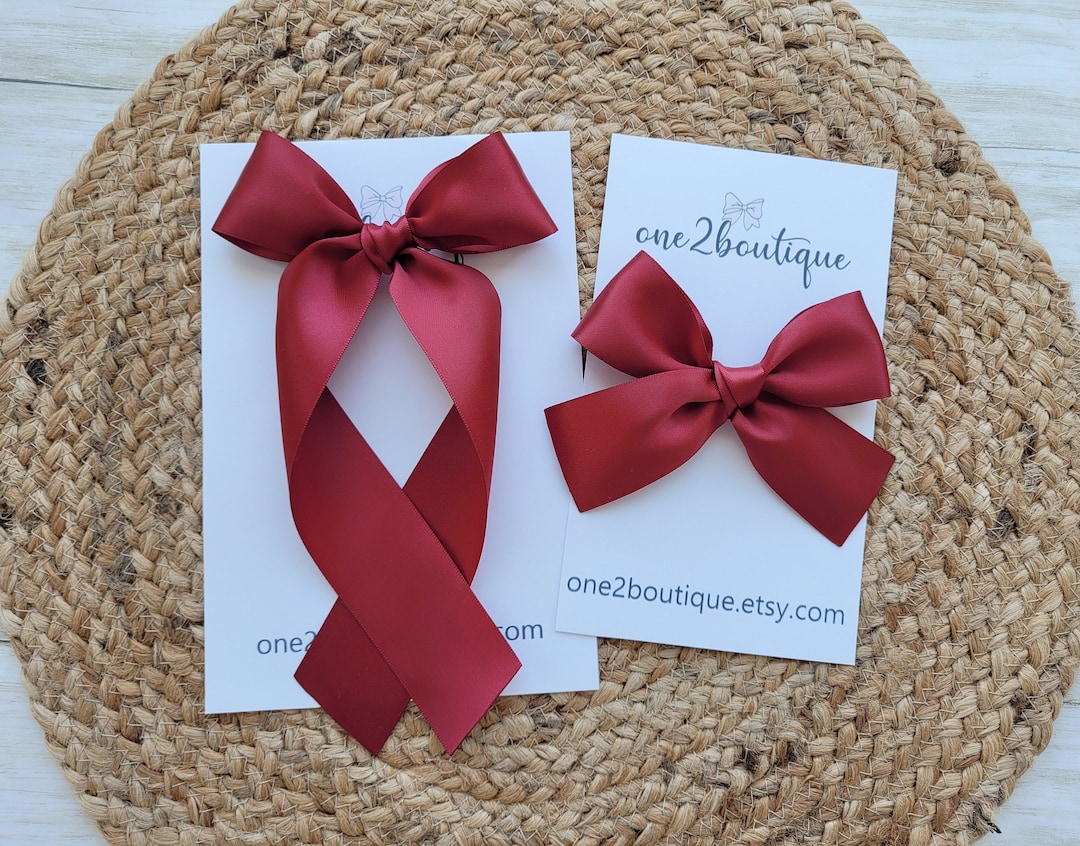 Maroon Long Tail Hair Bow. Maroon Bow. Long Tail Hair Bow. Maroon Bow ...