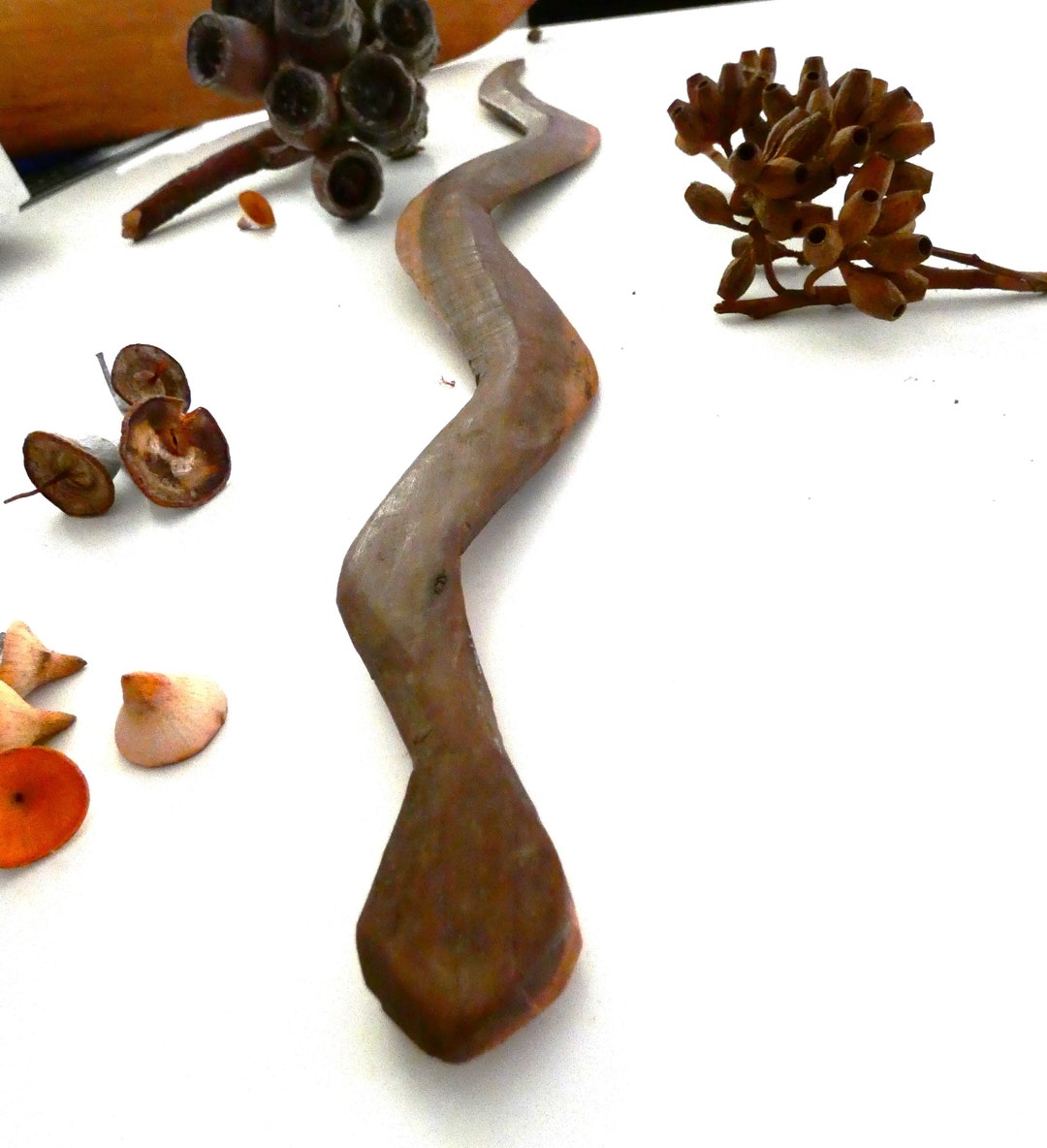 Authentic Vintage Australian Indigenous Aboriginal Mulga Wood Hand Carved Snake - Etsy