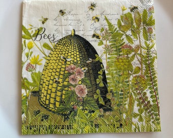 Decoupage Bee Paper - Etsy