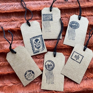 FREE SHIP Vintage set of 9 Post Card Tags 1 7/8 X 3 1/8 - Etsy