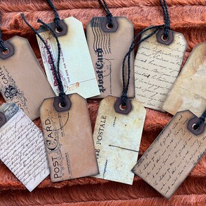 FREE SHIP Vintage set of 9 Post Card Tags 1 7/8 X 3 1/8 - Etsy
