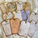 FREE SHIP Vintage set of 6 Post Card Tags 1 7/8 X 3 1/8 - Etsy