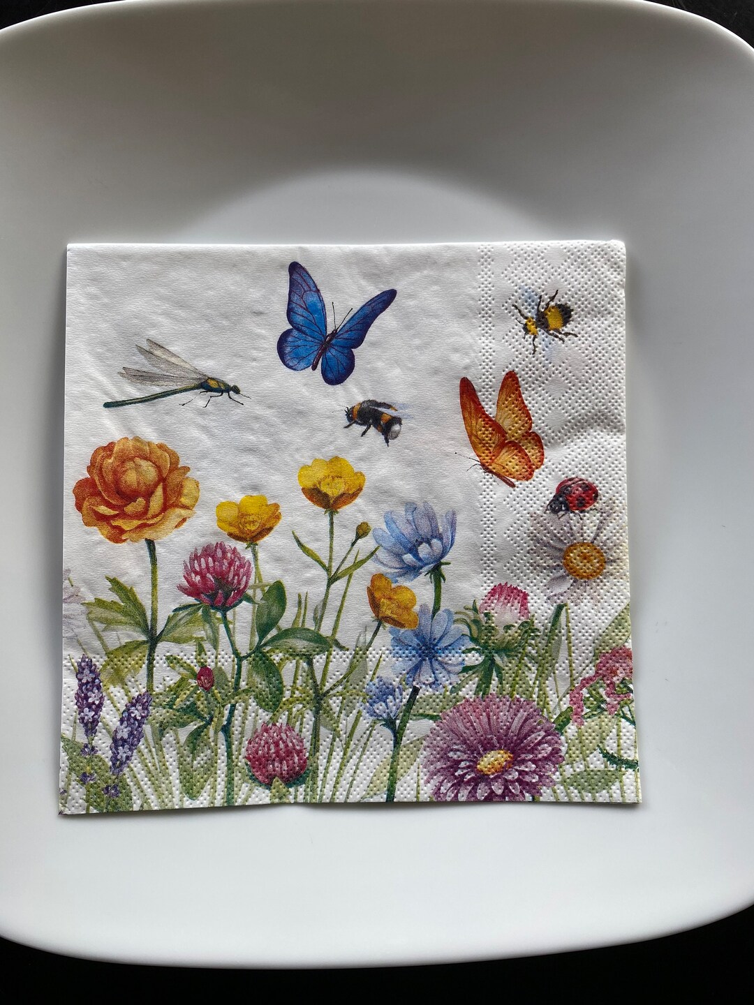 FREE SHIP - Decorative Tissue Luncheon Napkin for Decoupage "flowers ...