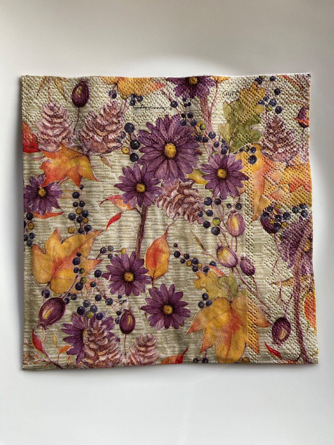 FREE SHIP Decorative Tissue Luncheon Napkin autumn Leaves Flowers and ...