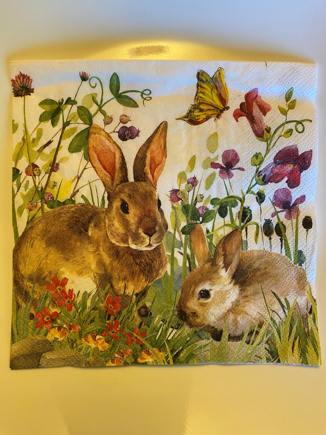 Decorative Tissue Luncheon Napkin bunnies and Spring - Etsy