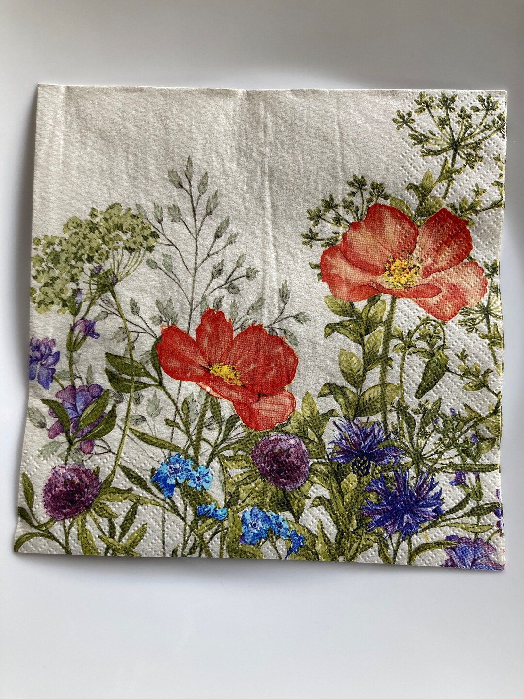 FREE SHIP - Decorative Tissue Luncheon Napkin "wildflowers" - Etsy