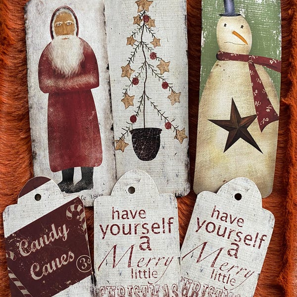 Primitive Tags - Etsy