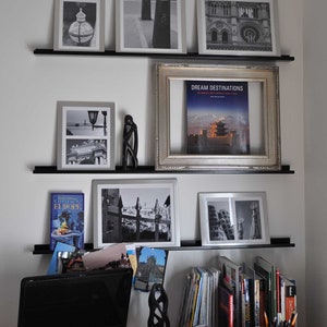 Black 2" Deep Ultraledge(r) Picture Ledge / Wall Art Display / Floating ...