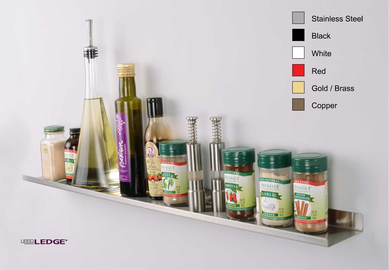 36" / 3' Over-the-range Modern Metal Ultraledge(r) Floating Shelf ...
