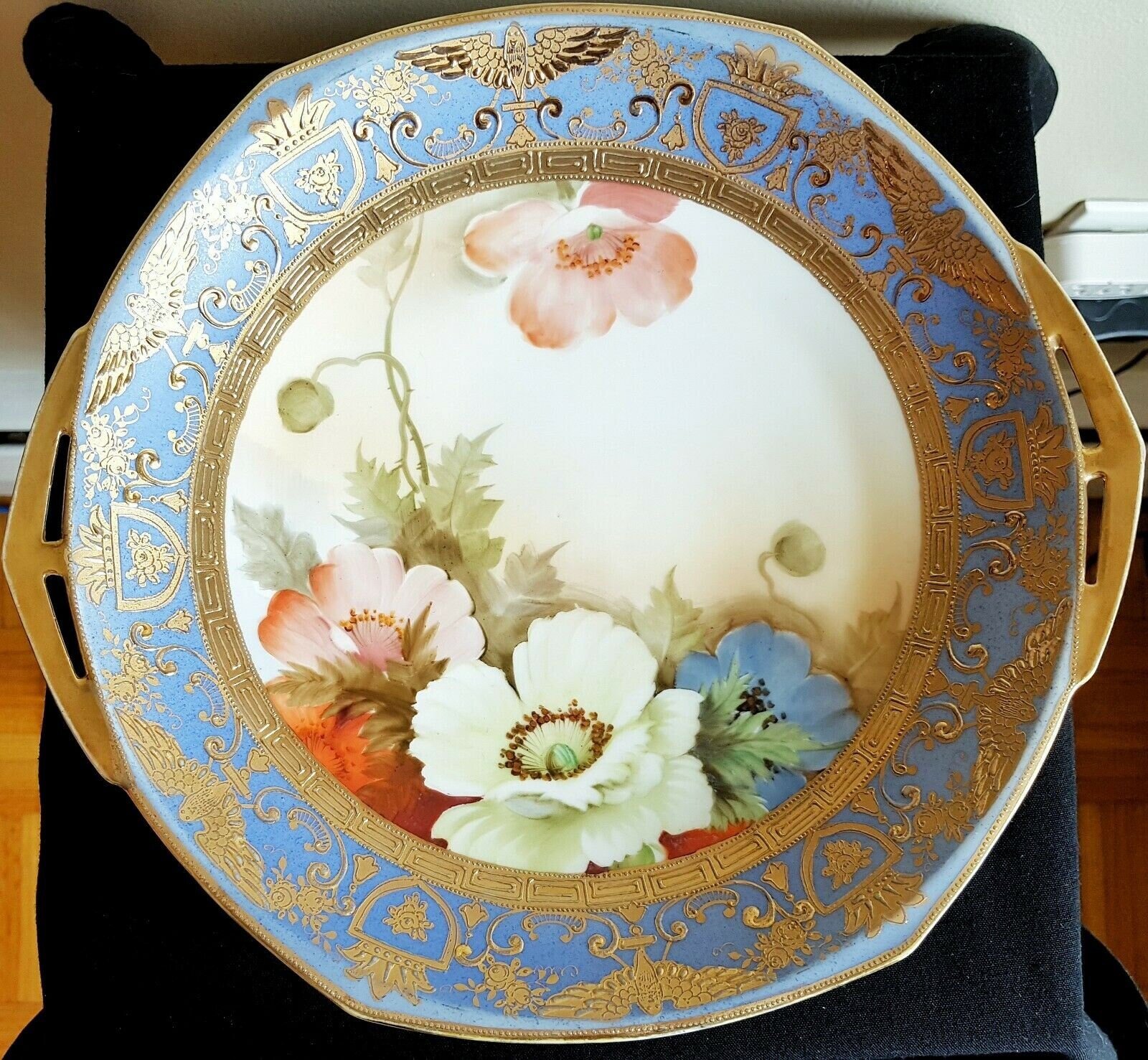 Plates Nippon hand painted cake plate with handles Vintage Japanese ...