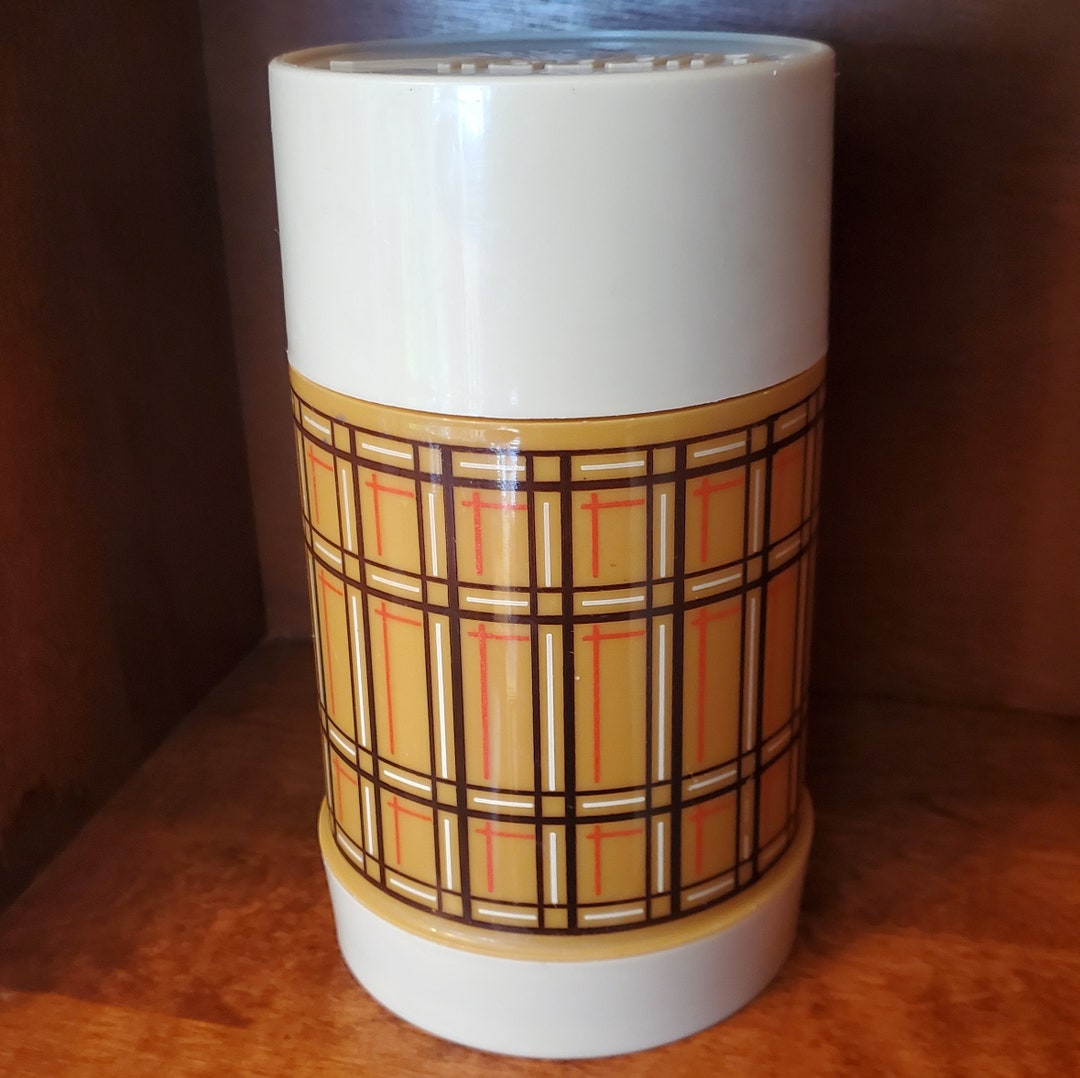 Aladdin Tan Plaid Pint Wide Mouth Vacuum Bottle Thermos No. - Etsy