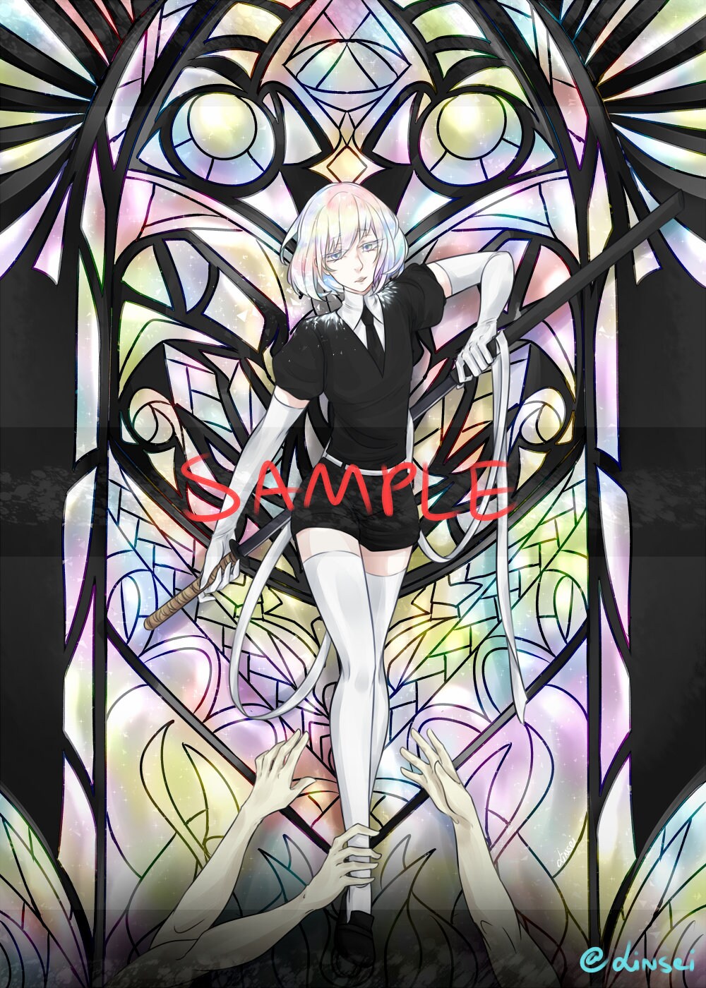 Houseki No Kuni Strained Glass Diamond Prints - Etsy