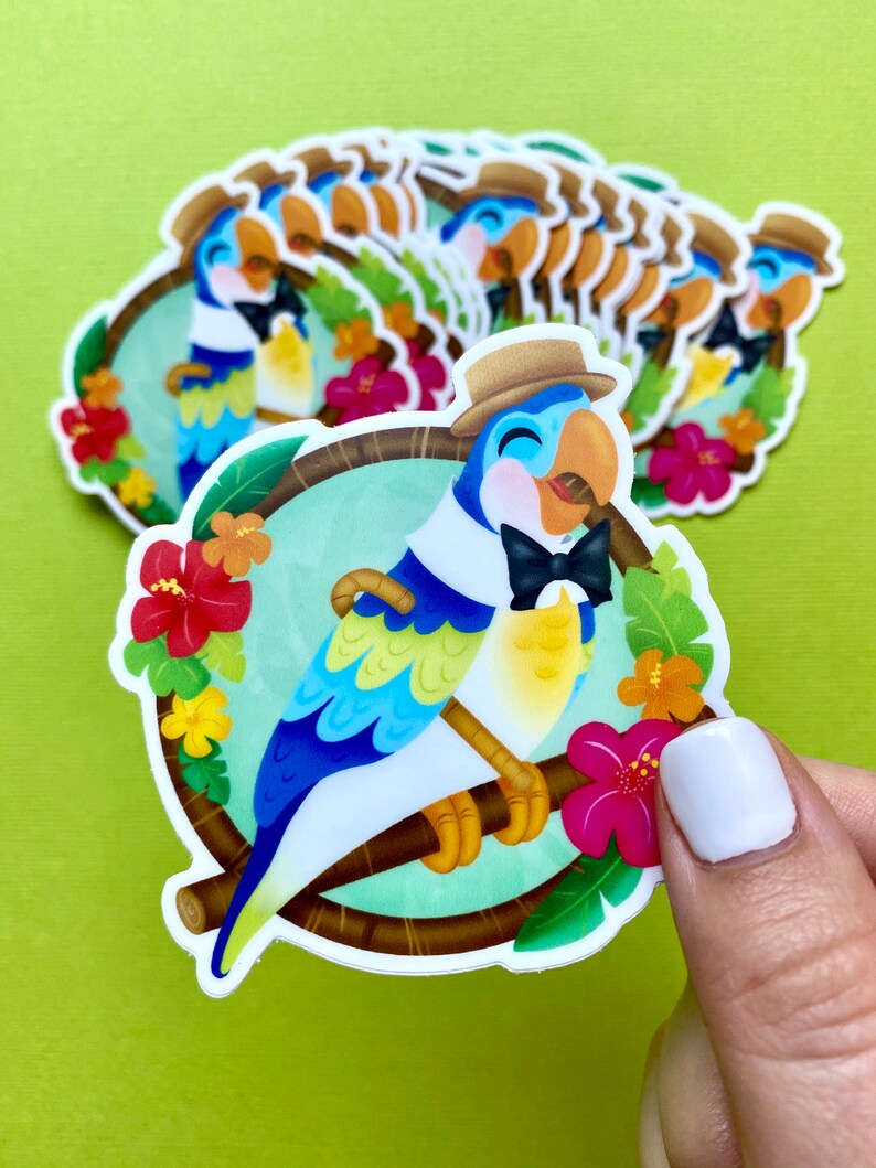Enchanted Tiki Room Sticker Tiki Room Barker Bird Tiki Room | Etsy