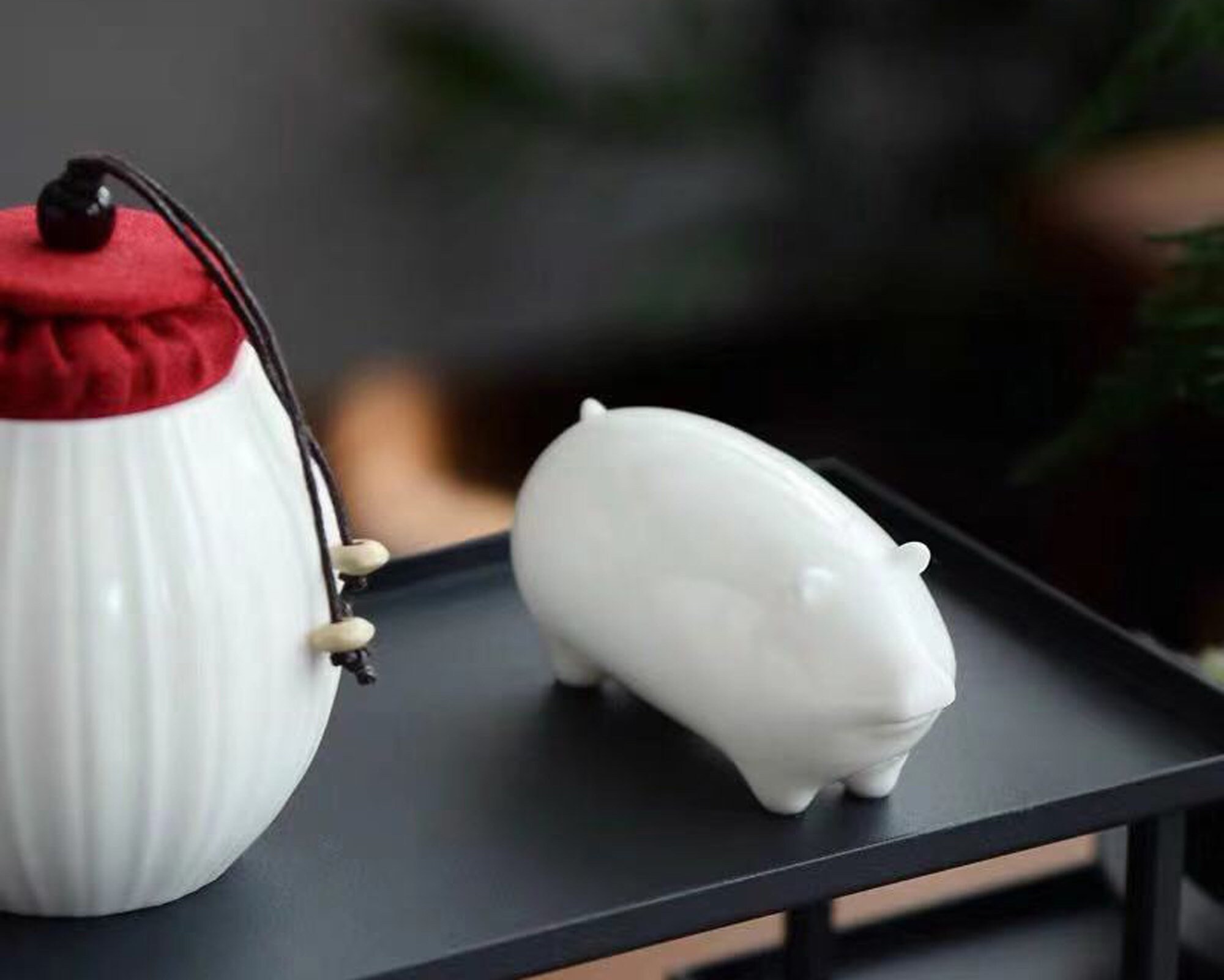 Ceramic Pig Figurines White Porcelain Pig Pig Lovers Gift - Etsy