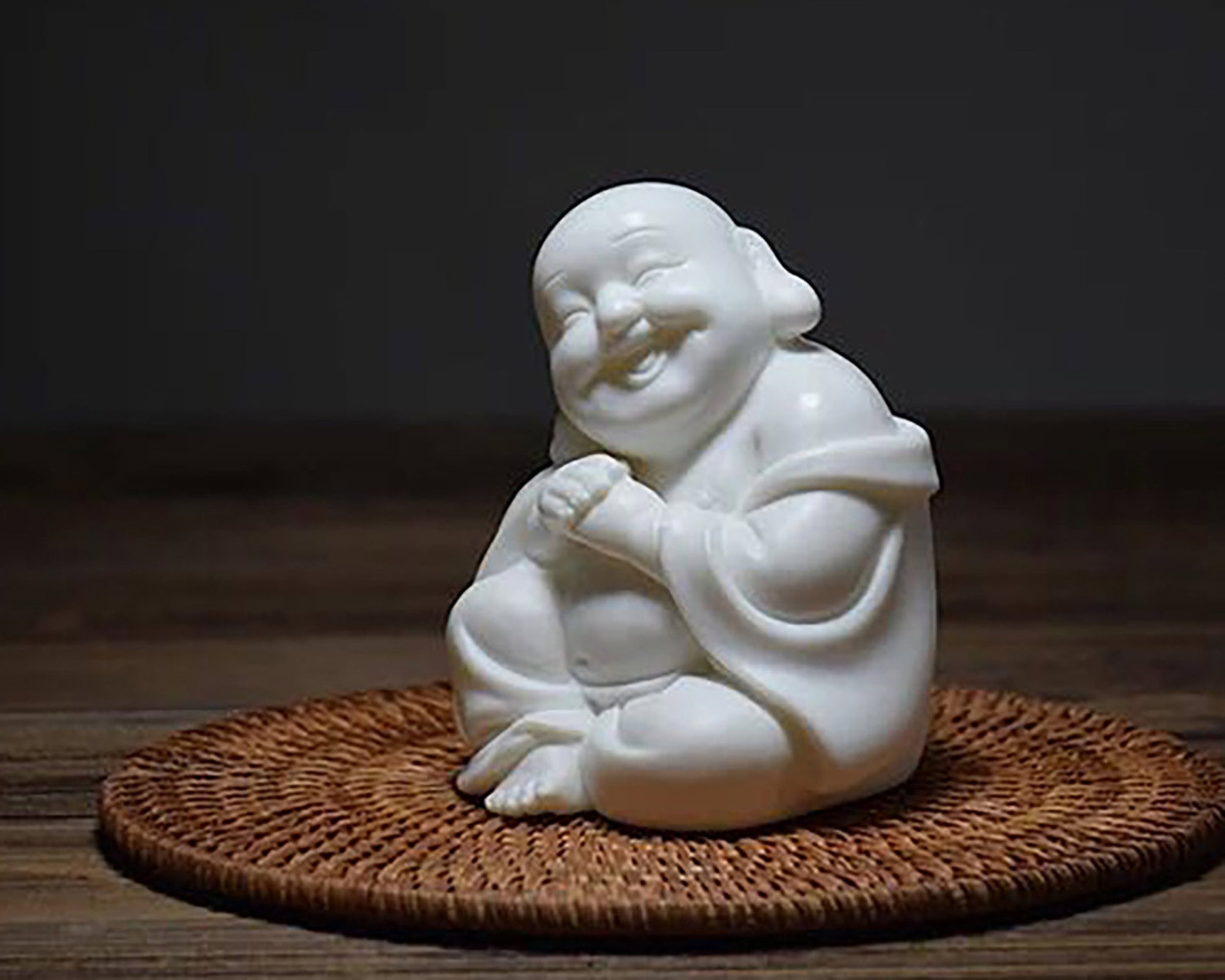 Statue de Bouddha Mignon Bouddha qui rit Joyeux Bouddha | Etsy France