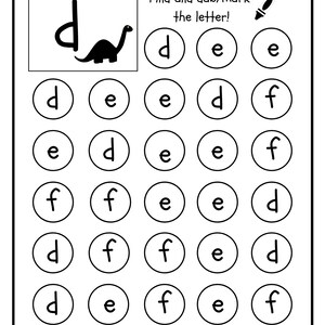 Alphabet Dab It Lowercase Letters ABC Bingo School Worksheets ABC Game ...