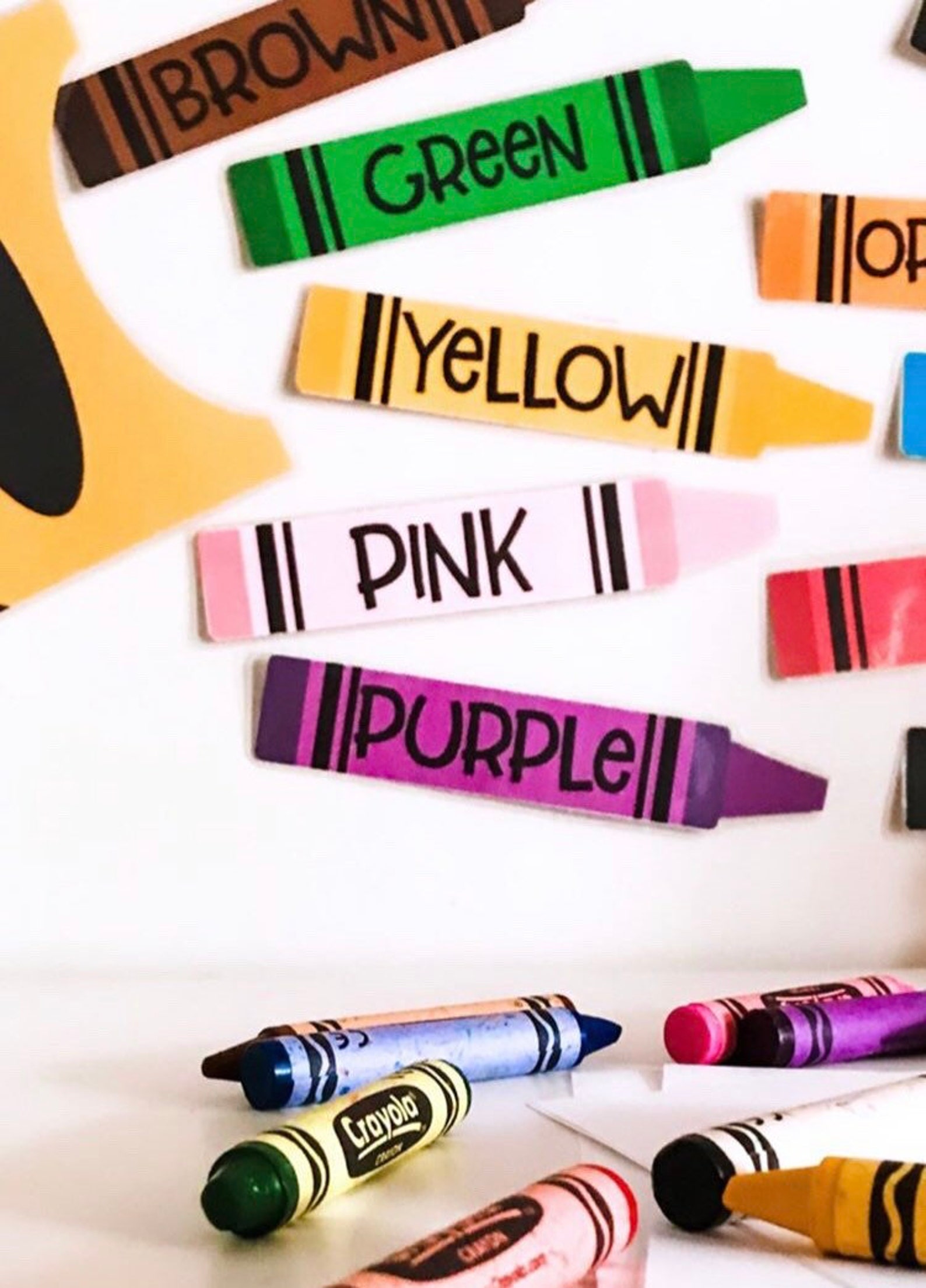 Colour Chart Crayons Color Chart Flash Cards Classroom | Etsy