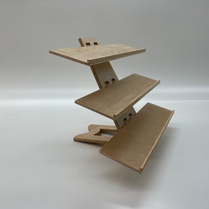 Fraser 3 Shelf Sloped Portable Display - Etsy