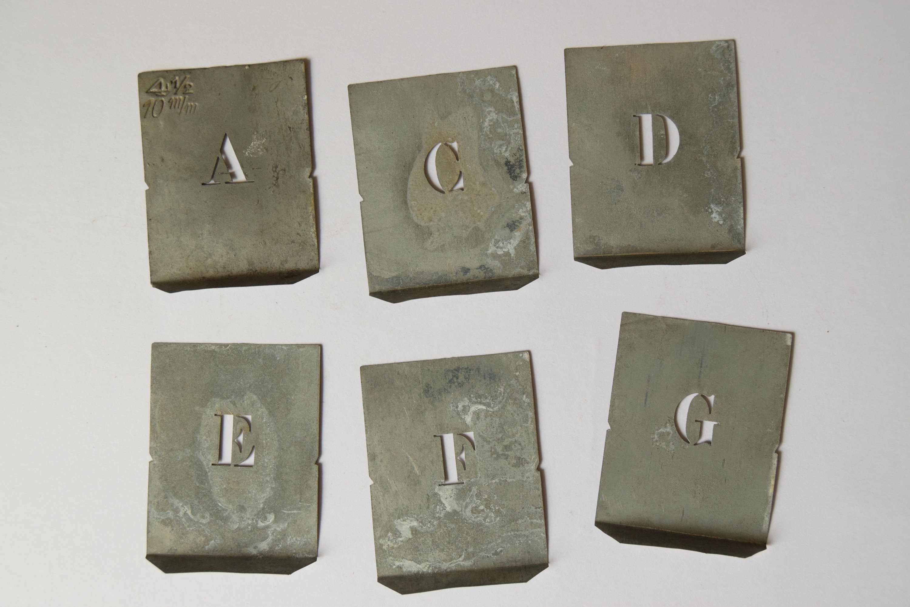 Zinc Letters of the Alphabet Stencil 1960. - Etsy