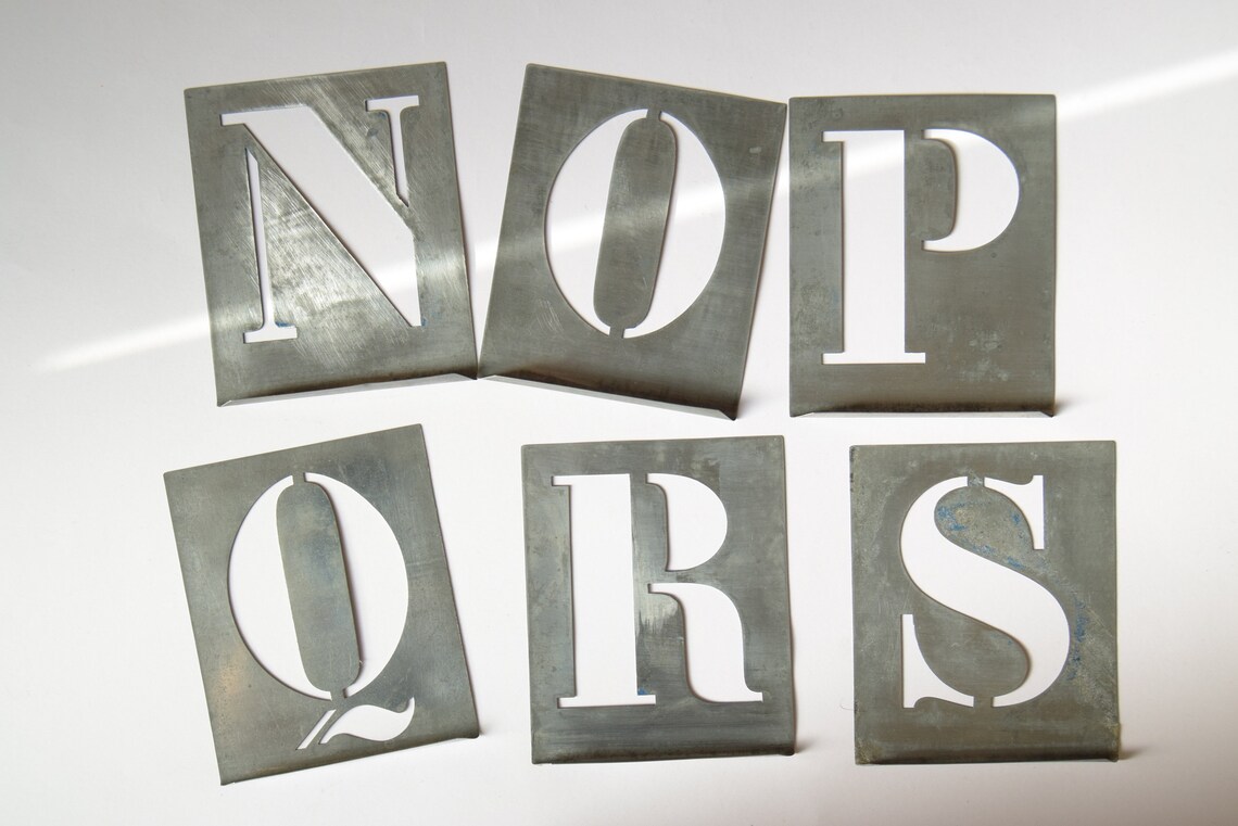 Lettres en Zinc Alphabet complet Pochoir 1960. - Etsy France