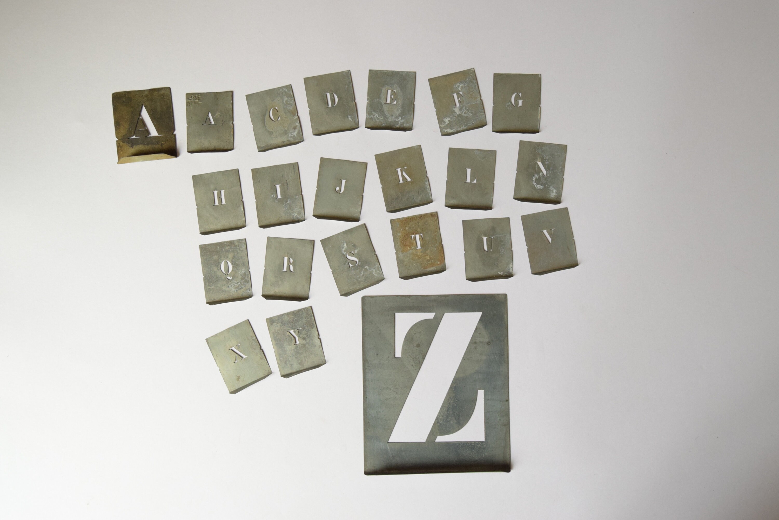 Zinc Letters of the Alphabet Stencil 1960. - Etsy