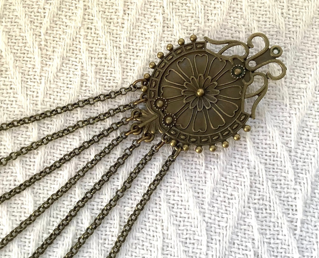 Victorian Style Chatelaine, Vintage Style Bronze Chatelaine, Sewing ...