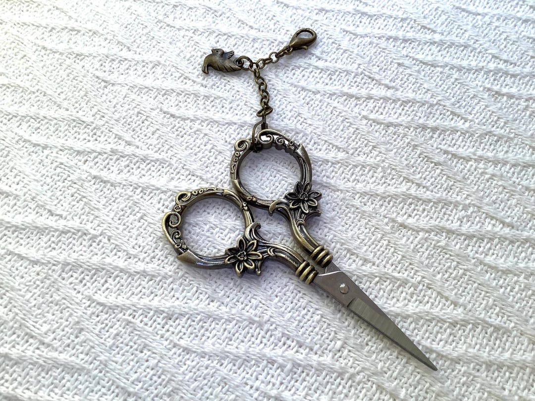 Victorian Style Scissors, Vintage Style Embroidery Scissors, Chatelaine ...