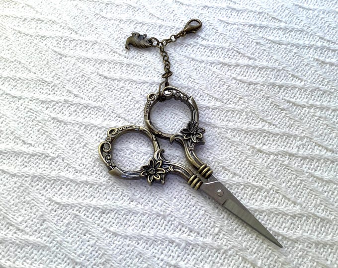 Victorian Style Scissors, Vintage Style Embroidery Scissors, Chatelaine ...