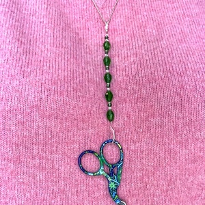 Green Crystal Scissor Fob, Scissor Keeper, Scissor Tip Minder, Stork ...