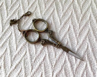 Victorian Style Scissors, Vintage Style Embroidery Scissors, Chatelaine ...
