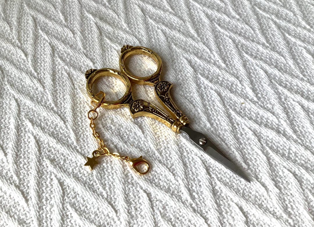Victorian Style Gold Floral Scissors: Antique Sewing Tool - Etsy