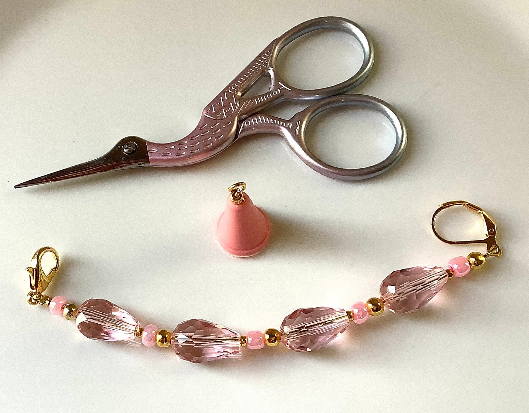 Pink Crystal Scissor Fob Scissor Keeper Scissor Tip Minder - Etsy Australia