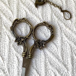 Victorian Style Scissors, Vintage Style Embroidery Scissors, Chatelaine ...