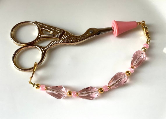 Pink Crystal Scissor Fob Scissor Keeper Scissor Tip Minder - Etsy Australia