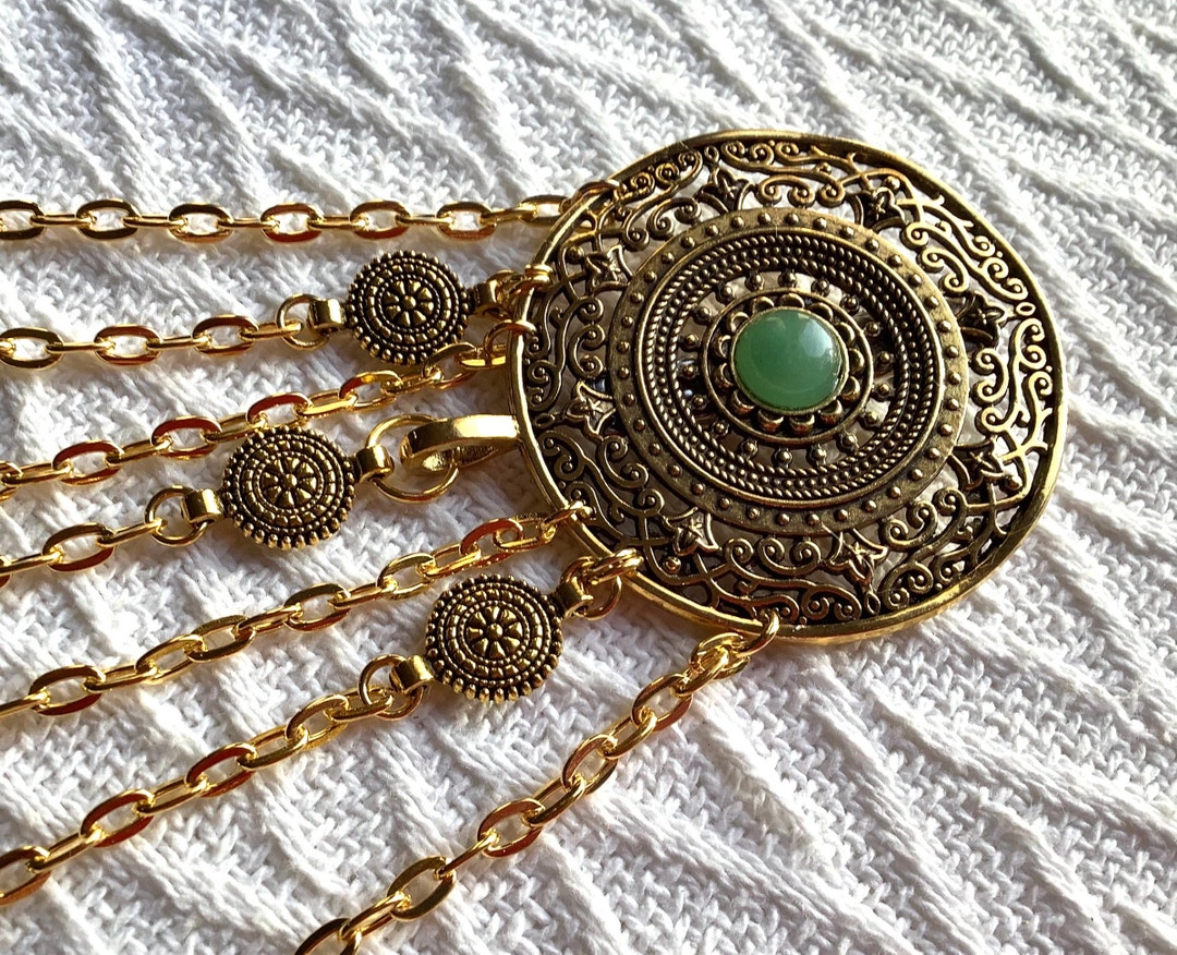 Victorian Style Chatelaine, Vintage Style Gold Chatelaine, Sewing Tool ...