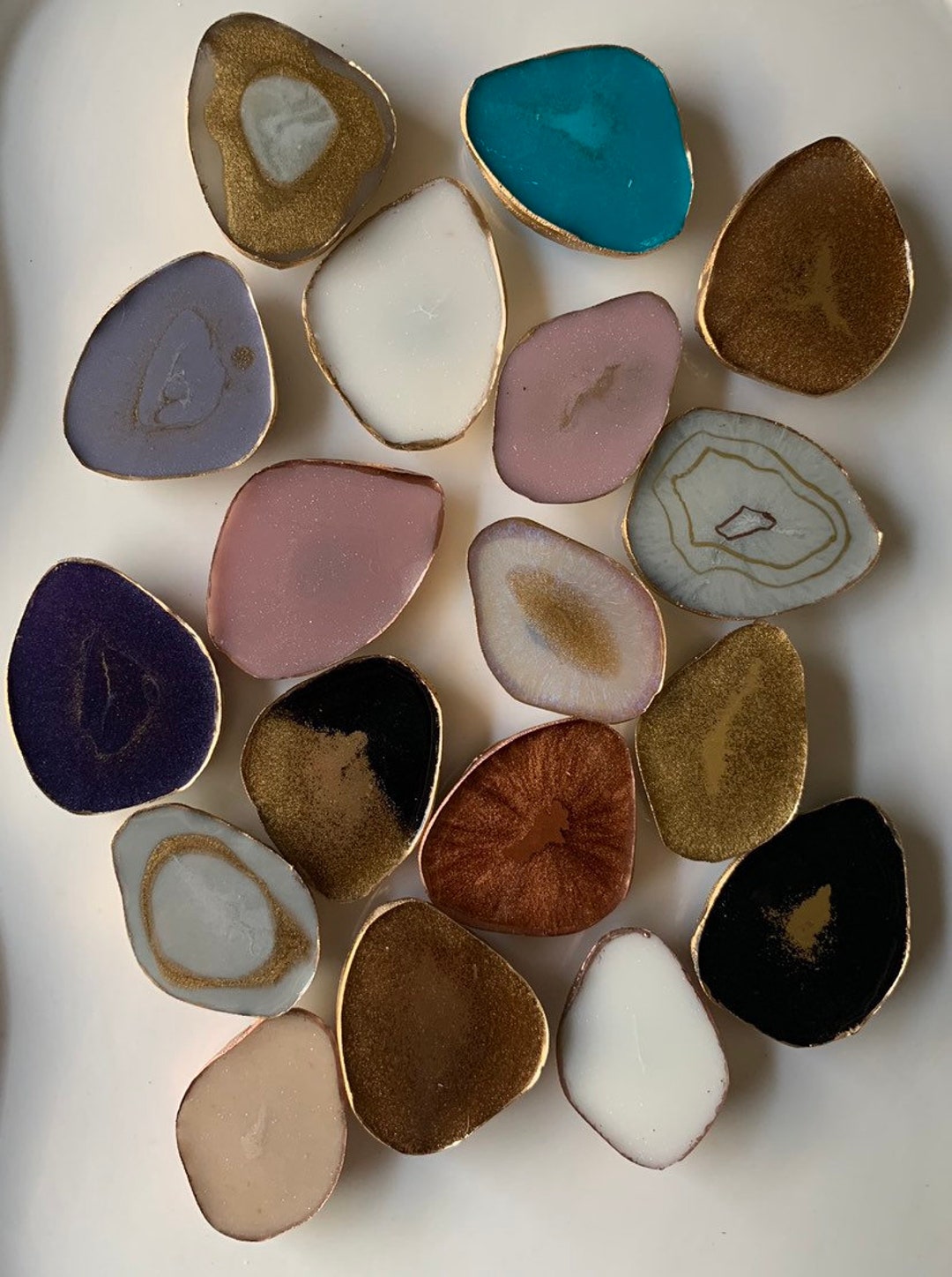 Resin Agate and Geode Magnets - Etsy