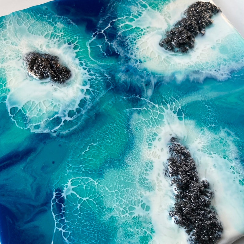 Resin Ocean Art, Ocean Wall Art, Epoxy Ocean Artwork - Etsy
