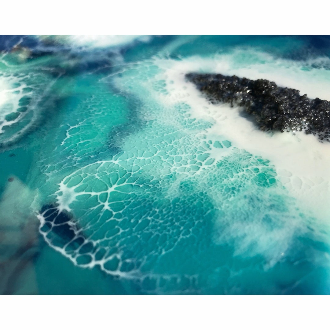 Resin Ocean Art, Ocean Wall Art, Epoxy Ocean Artwork - Etsy