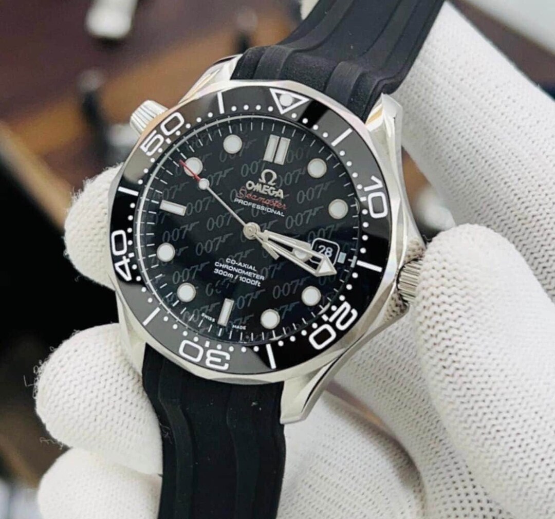 Automatic Black Dial 42mm Black Rubber Strap Watch for Men - Etsy