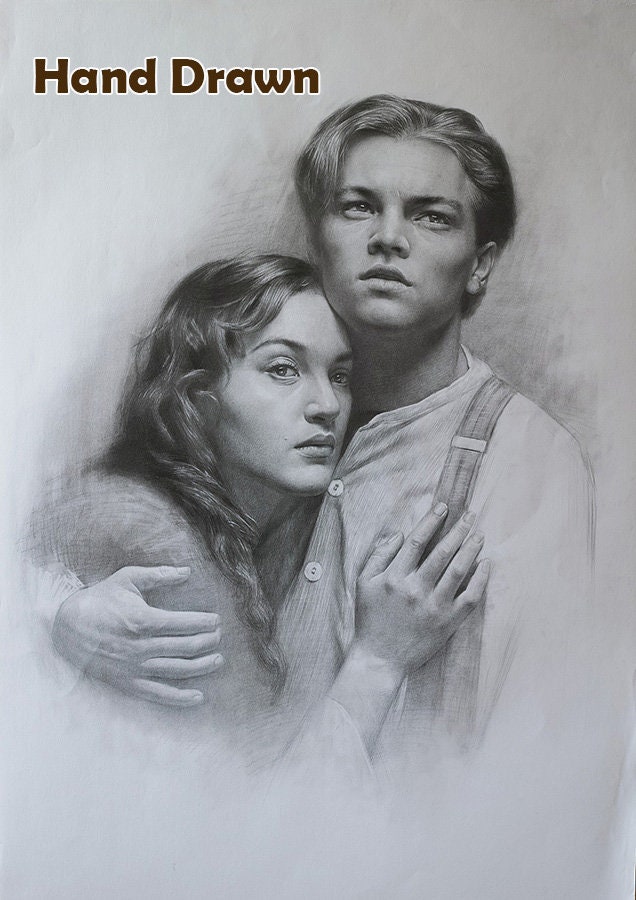 Custom Pencil Drawing, Original Drawing, Personalized Portrait, Pencil ...