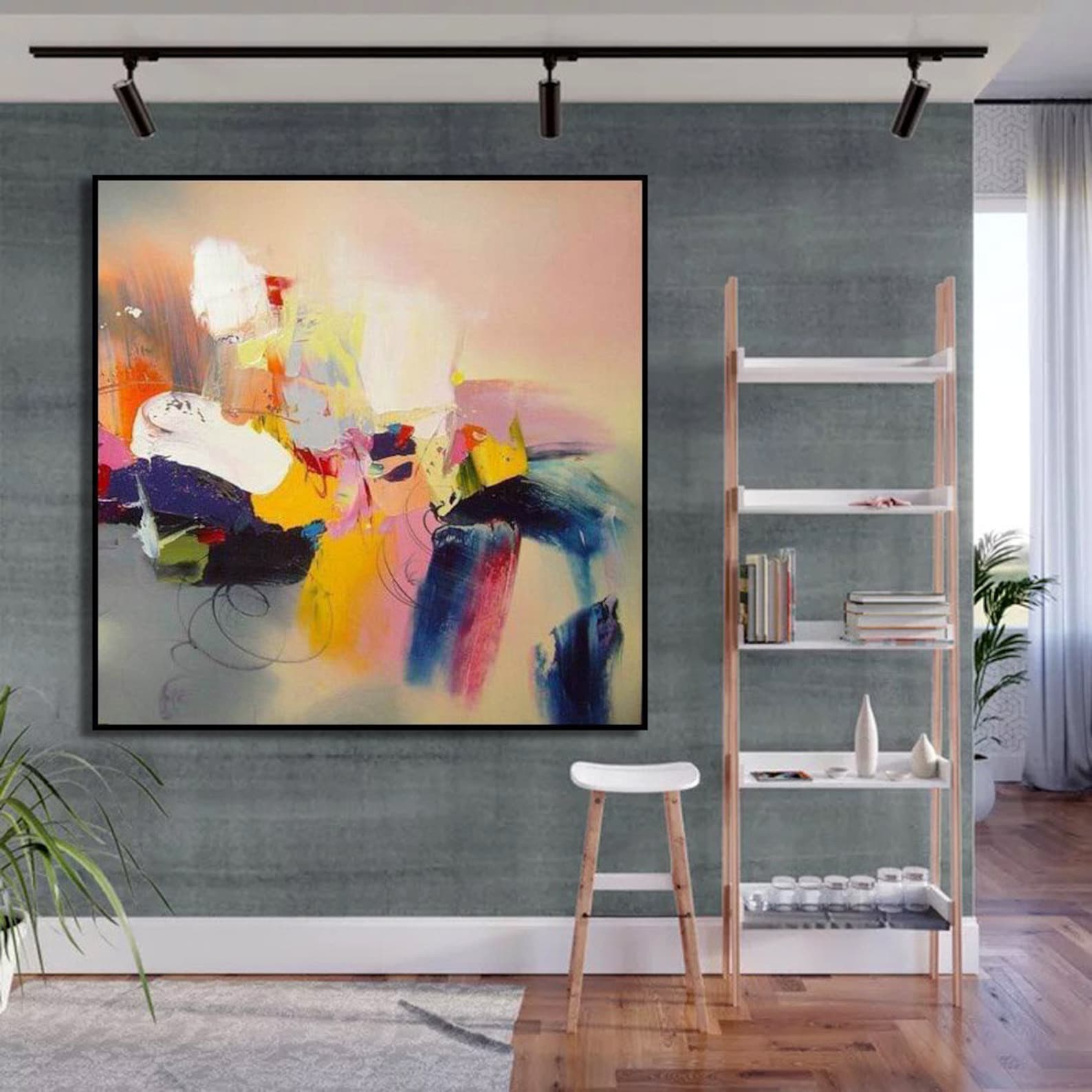 Contemporary Wall Art Large Abstract Painting Handmade Art - Etsy