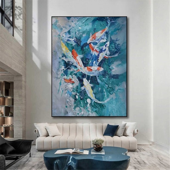 Original Canvas Painting Handmade Art on Canvas Large | Etsy