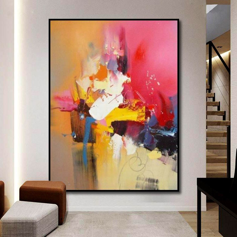 Original Canvas Painting Contemporary Wall Art Large - Etsy