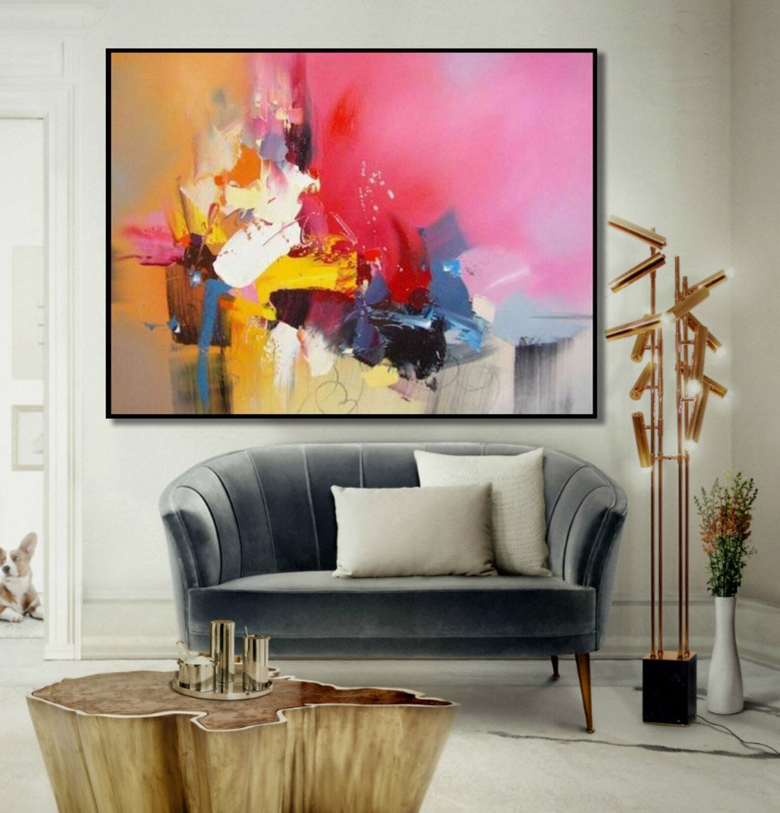 Large Abstract Painting, Contemporary Wall Art, Original Canvas ...