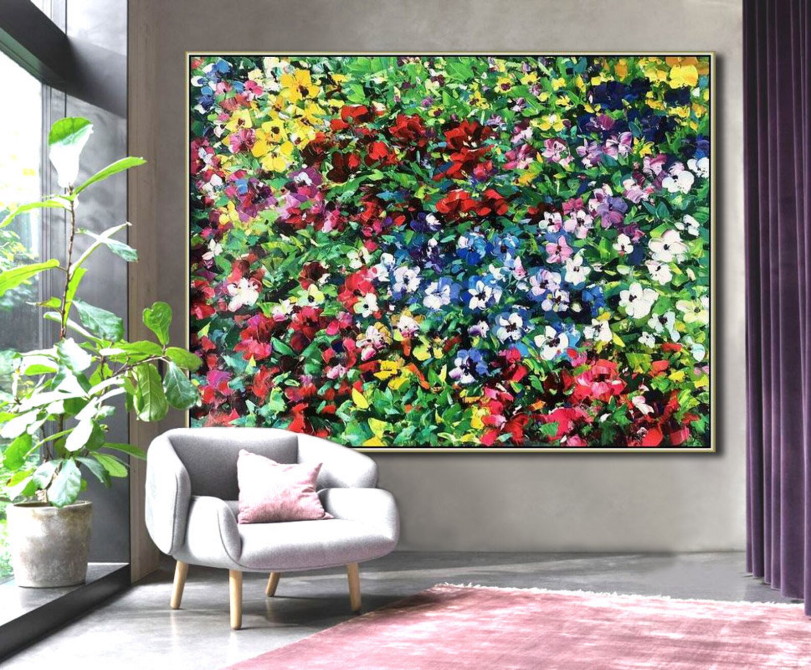 Contemporary Wall Art, Original Canvas Painting, Large Abstract ...