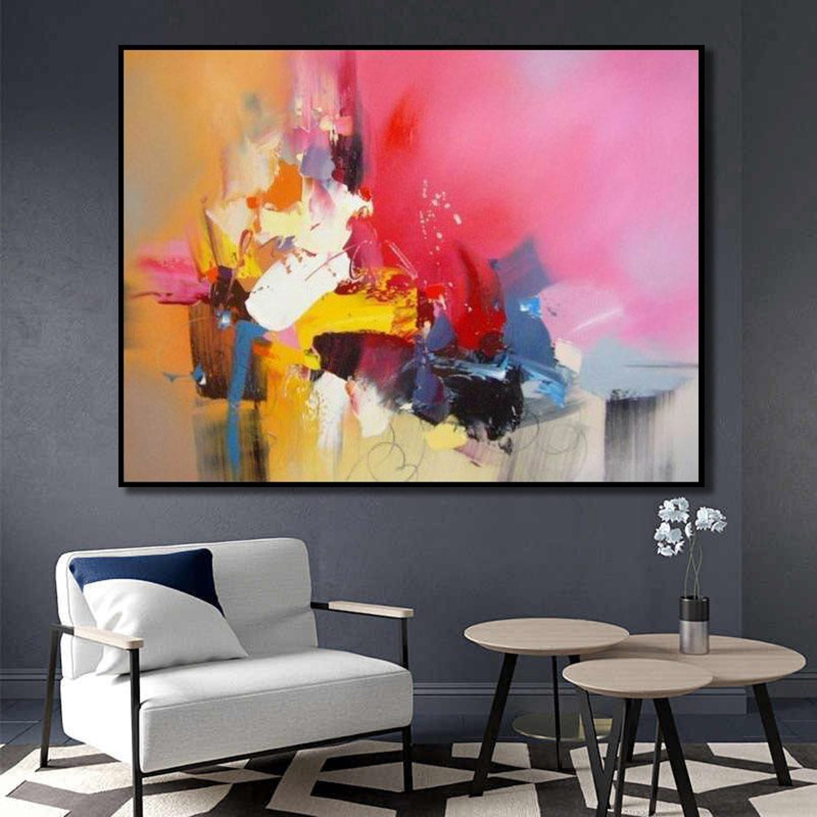 Large abstract painting Contemporary wall art Original | Etsy