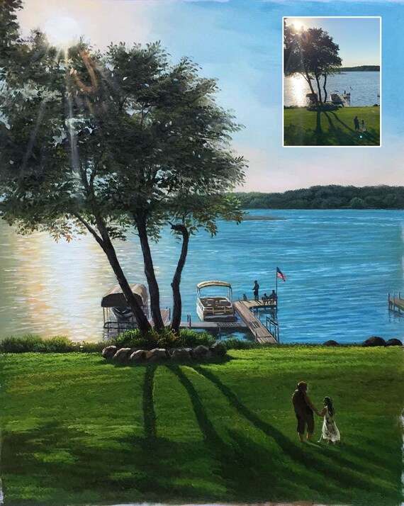Custom Landscape Painting Hand Painted Landscape Oil | Etsy